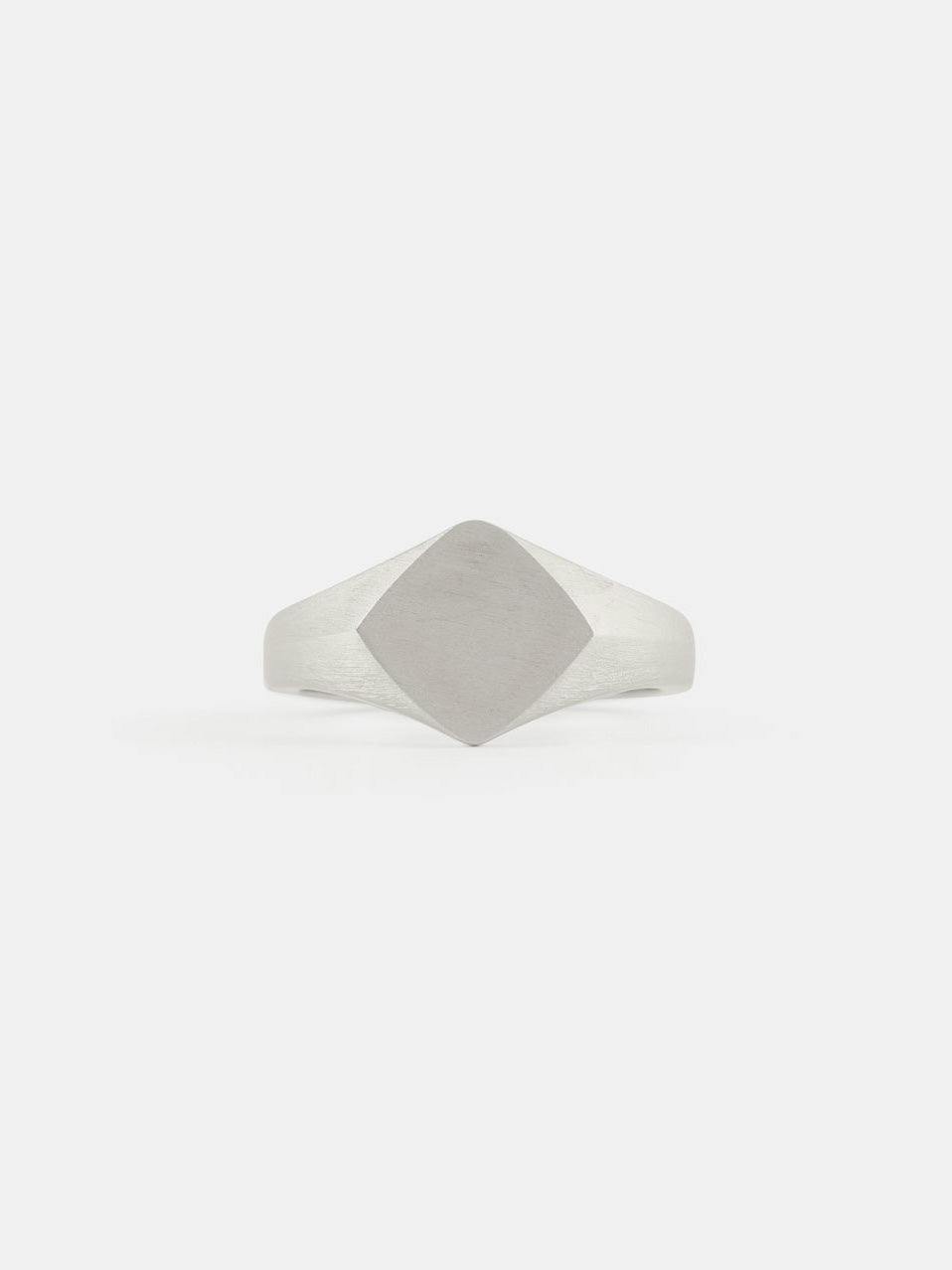 Silver Brushed Rhombus Ring – Florence Black